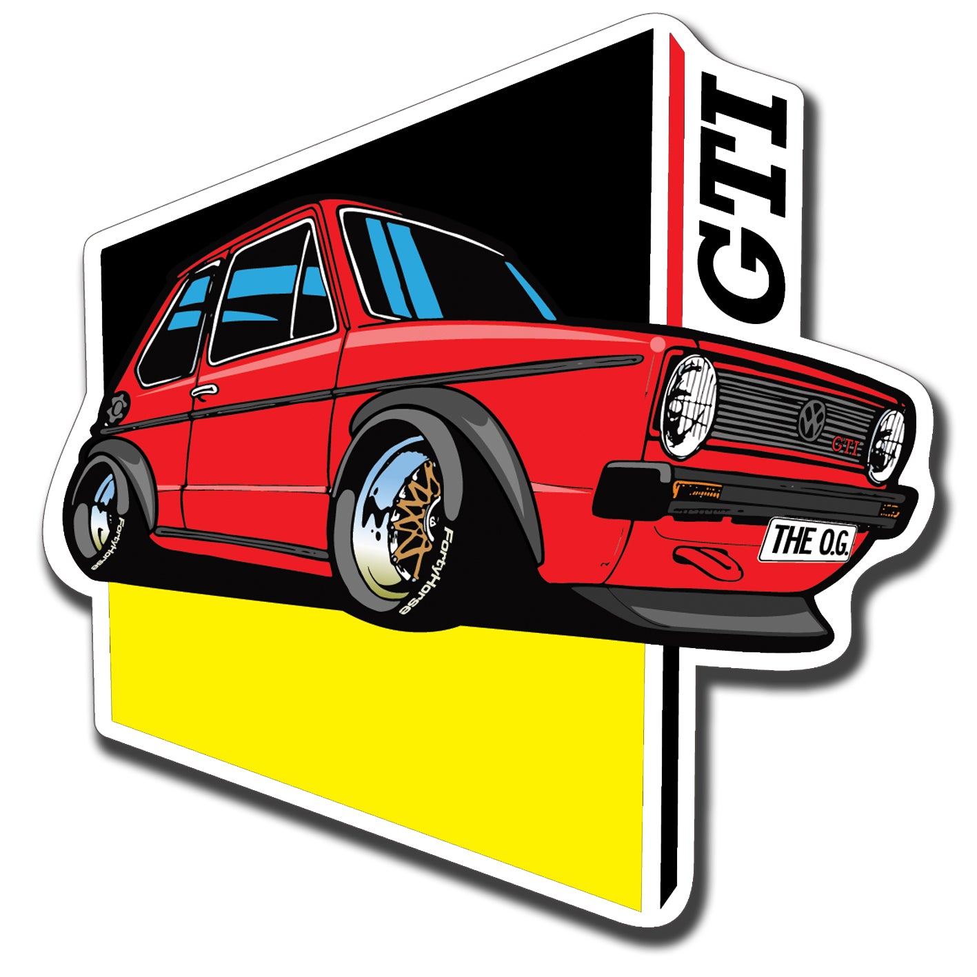 Golf MK1 GTI Sticker – Forty Horse
