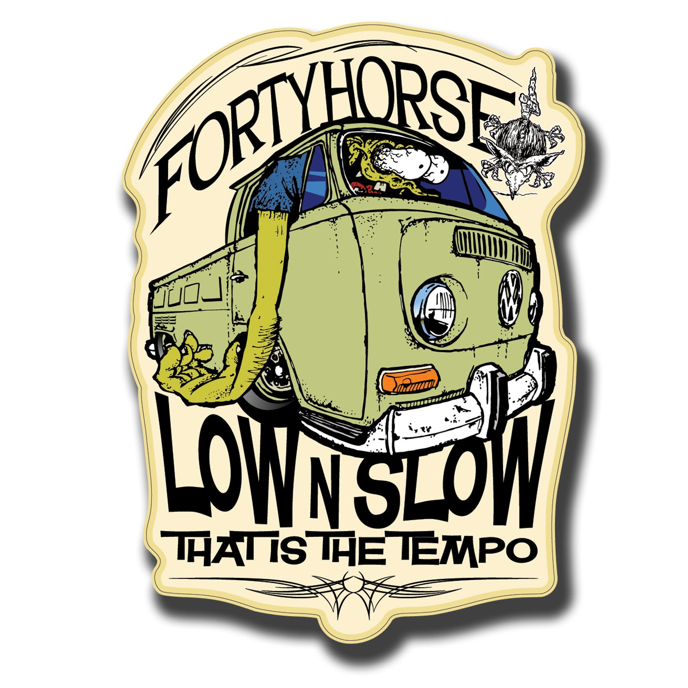 Low n Slow Bay Kombi Single Cab Sticker – Forty Horse