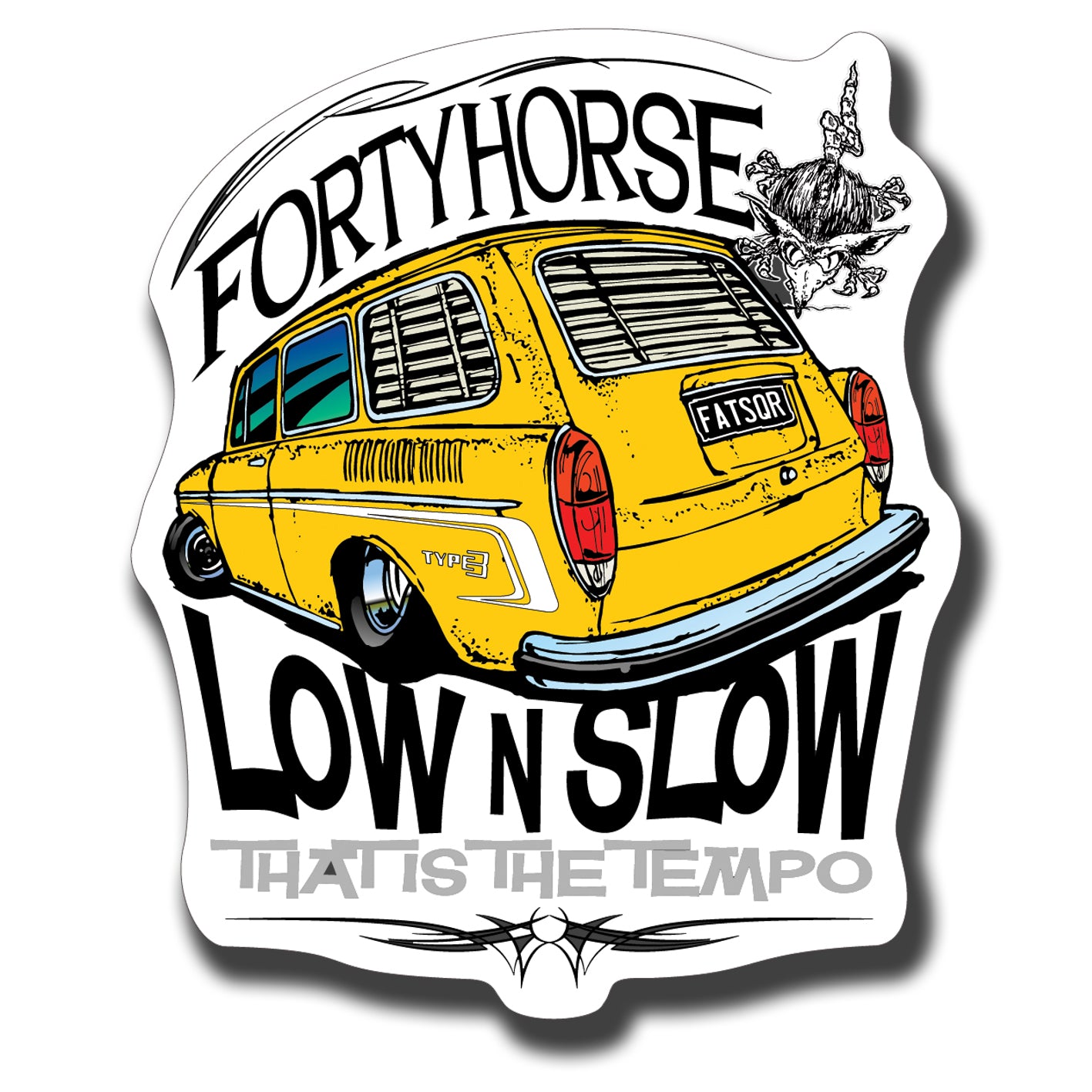 Low n Slow Late Type 3 Squareback Sticker – Forty Horse